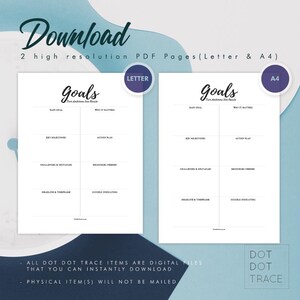 Printable Goal Planner & Success Tracker Break Down Your Goals Achieve ...