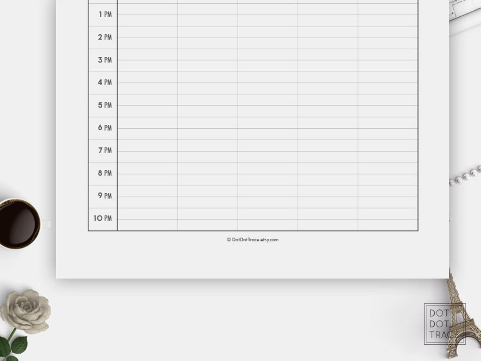 Printable Class Schedule monfri Weekly Planner 6 Day | Etsy