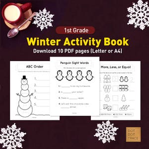 Printable 1st Grade Winter Activity Book Printable Worksheets for 1st ...
