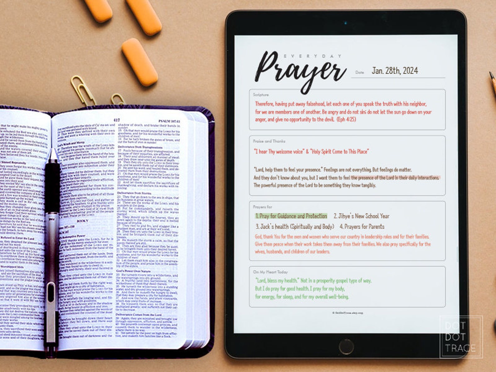 Printable Everyday Prayer List Template Daily Worship & Prayer Log ...