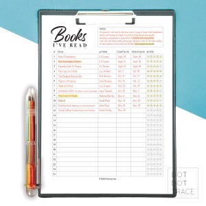 Printable Books I've Read Book Tracker Book Reading List Reading Log ...