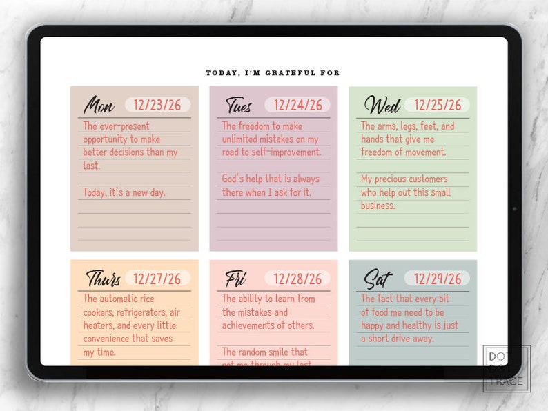 Printable Gratitude Journals Digital Daily Gratitude Journal Daily ...