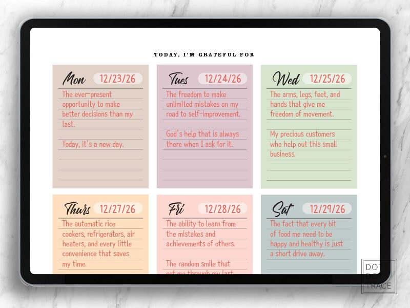 Printable Gratitude Journals Digital Daily Gratitude Journal Daily ...