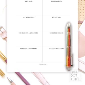 Printable Goal Planner & Success Tracker Break Down Your Goals Achieve ...