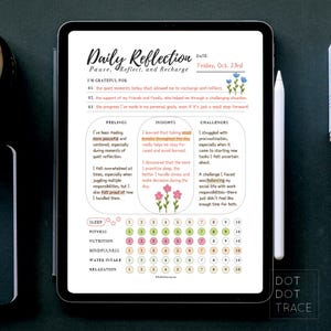 Printable Daily Reflection Journal Daily Reflection Worksheet 365 ...