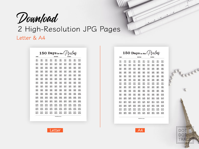 150 Days in the Psalms Bible Reading Log Writing Psalms | Etsy