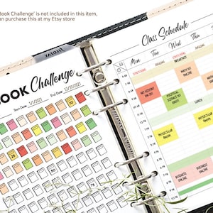 Printable Class Schedule (mon~fri) Weekly Planner 6 Day Planner Study ...