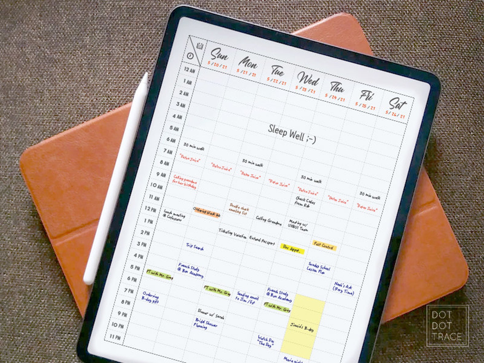 Sunday Start Printable Weekly Scheduler Weekly Planner 7 Day - Etsy