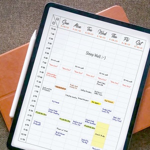 Sunday Start Printable Weekly Scheduler Weekly Planner 7 Day Planner ...