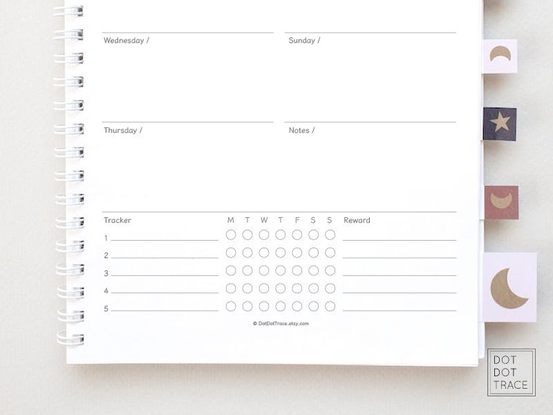 Printable Weekly Planner Minimal Design Daily Planner 7 Day - Etsy
