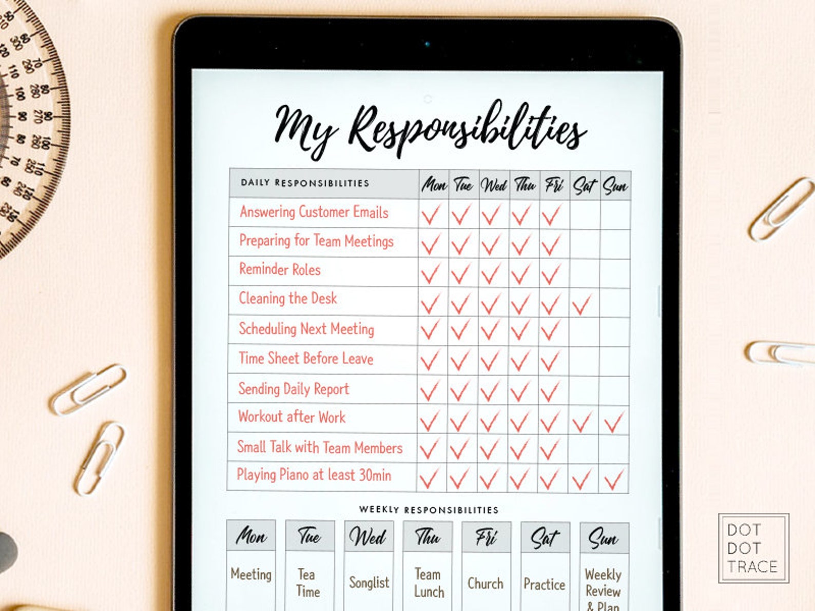 Printable Responsibility Chart My Responsibilities Daily to Do - Etsy