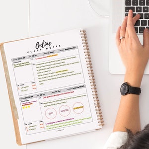 Printable Online Class Notes Lecture Notes Class Note Templates Study ...