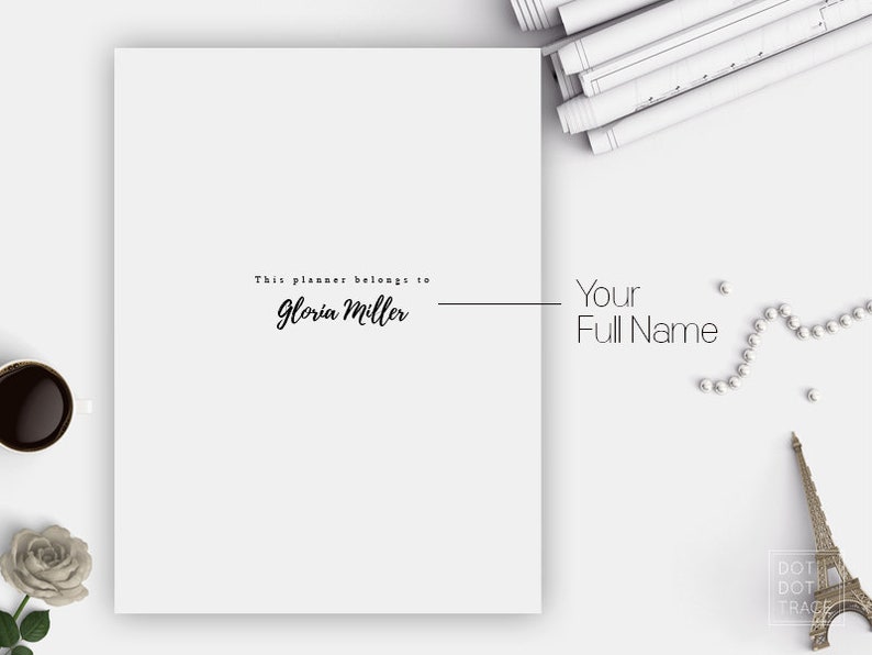 Printable Custom Planner Cover PDF Pages Customized Planner - Etsy