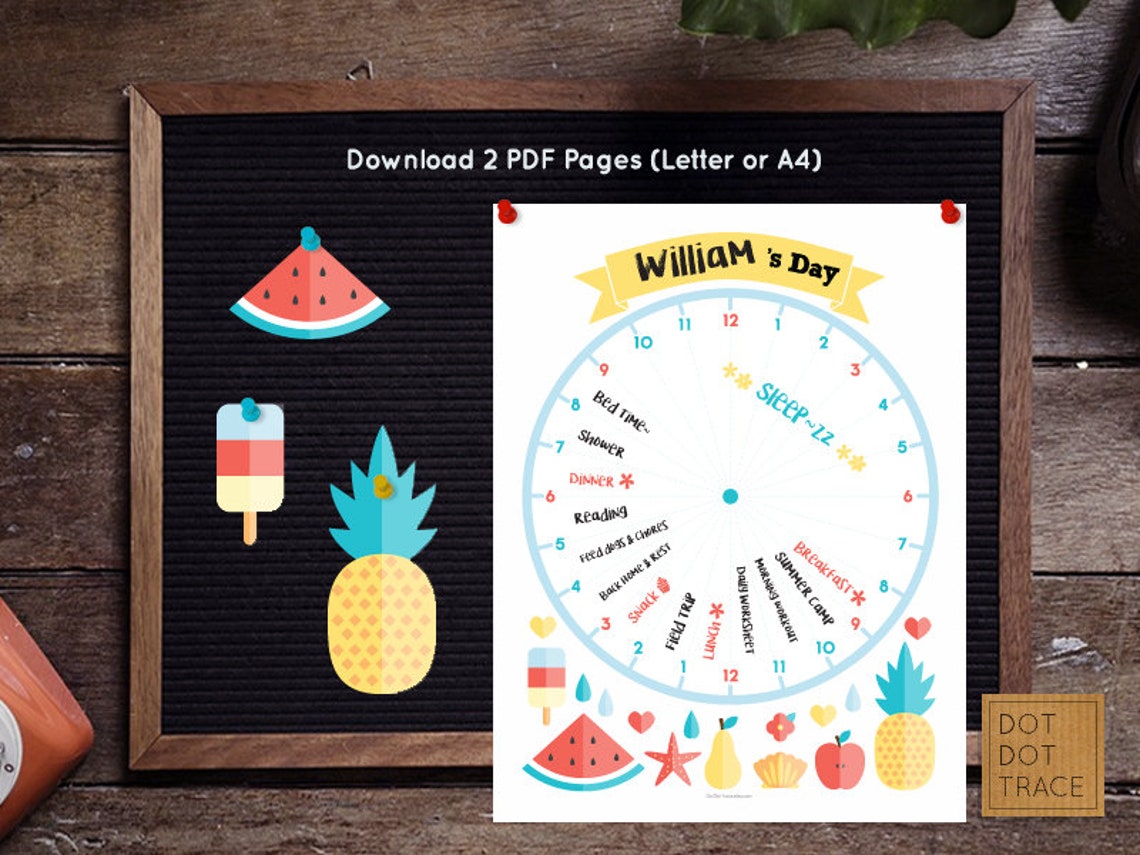 Printable Daily Planner for Kids Summer Break Planner for Kids Daily ...