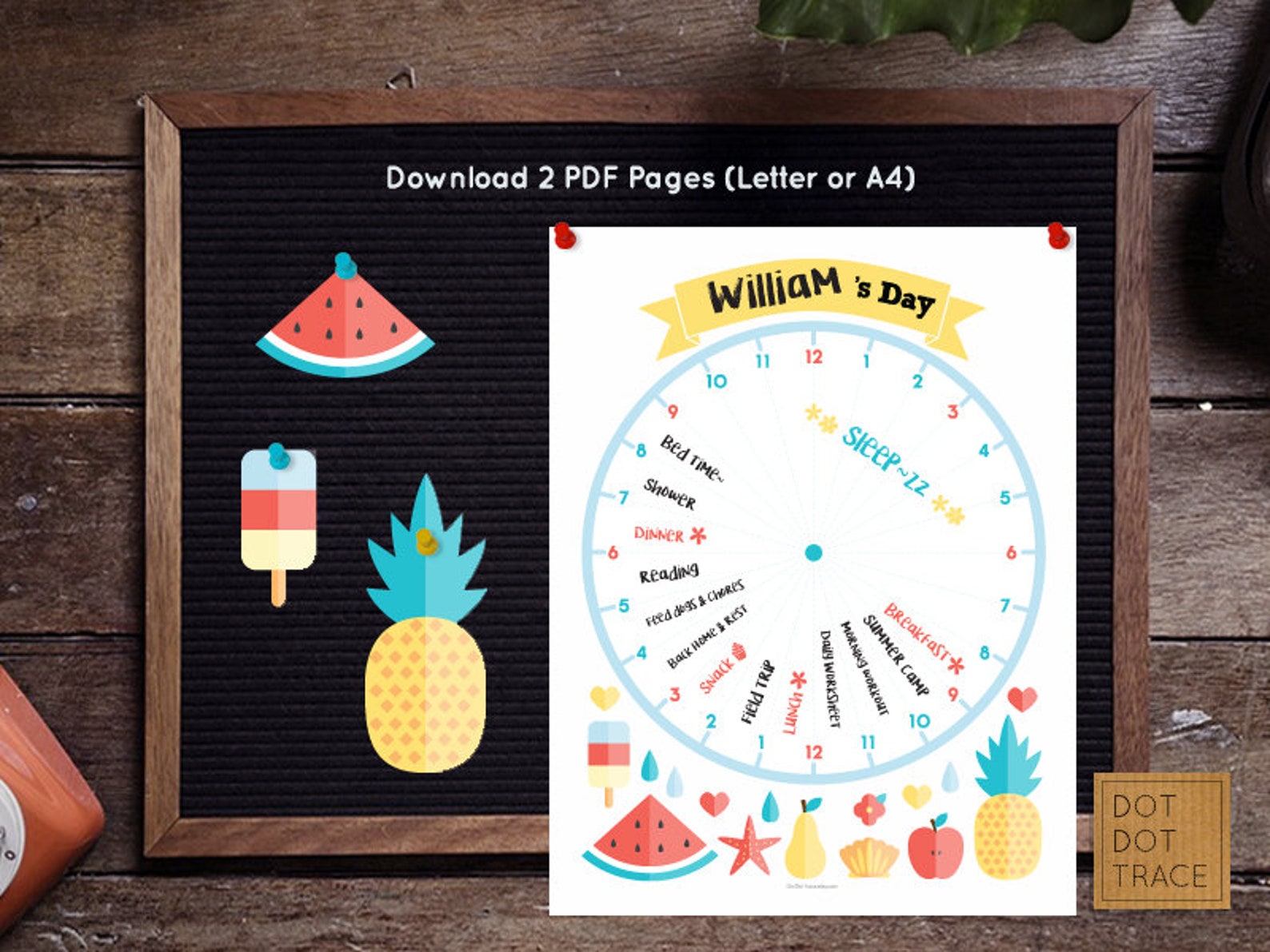 Printable Daily Planner for Kids Summer Break Planner for Kids Daily ...