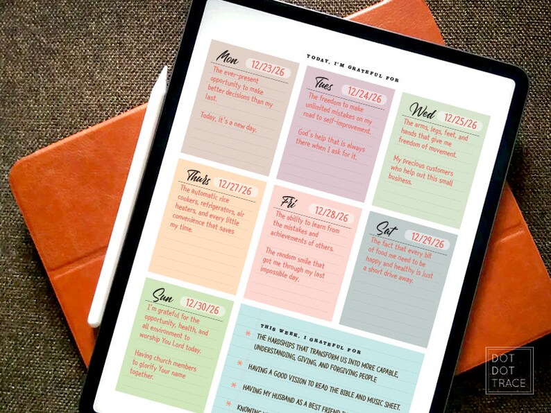 Printable Gratitude Journals Digital Daily Gratitude Journal Daily ...