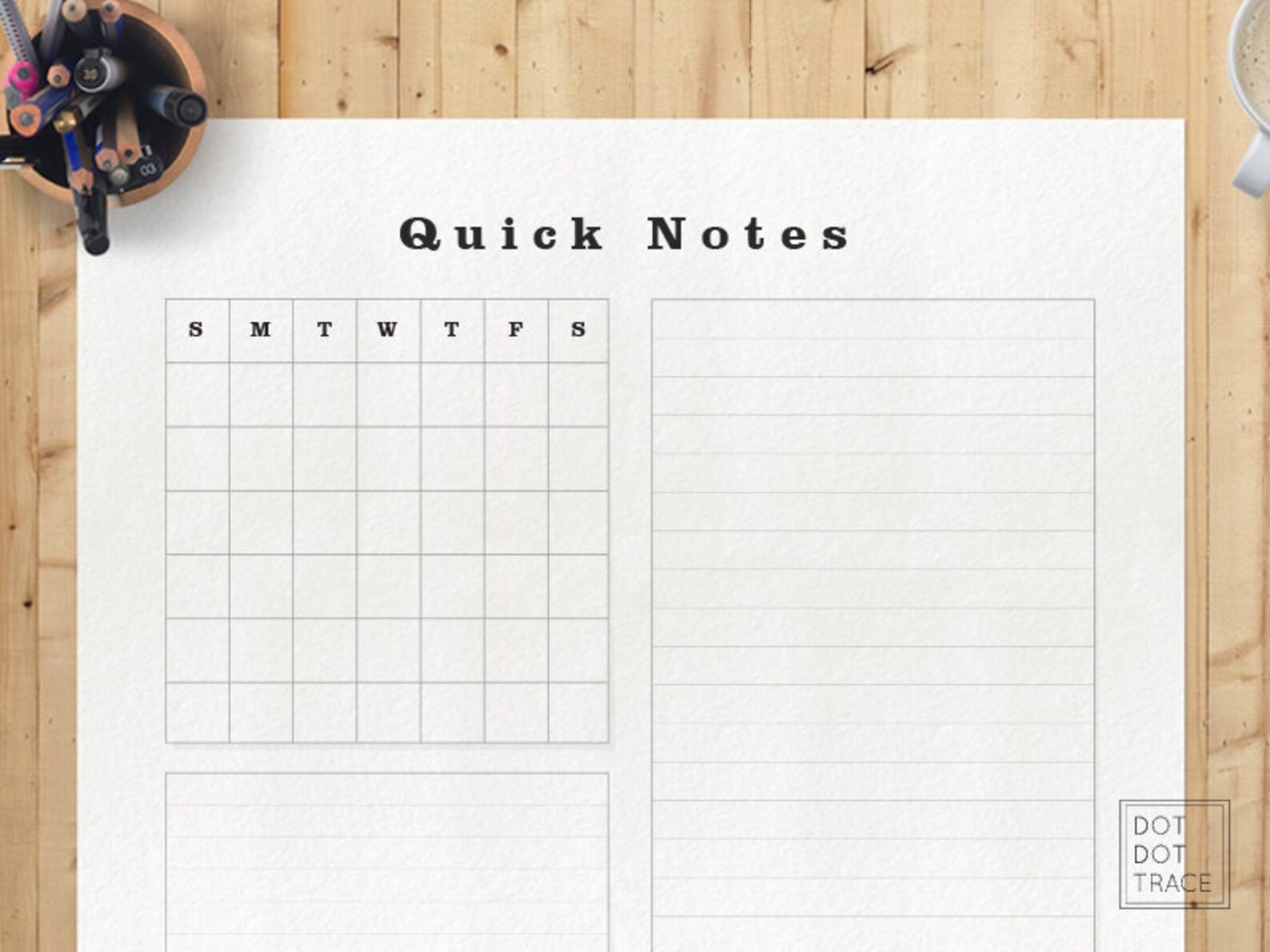 Printable Quick Notes Templates Essential Quick Notes Template - Etsy