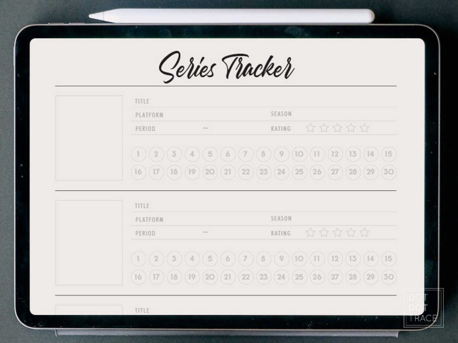 Goodnotes TV Series Tracker Template (JPG Download) - Etsy