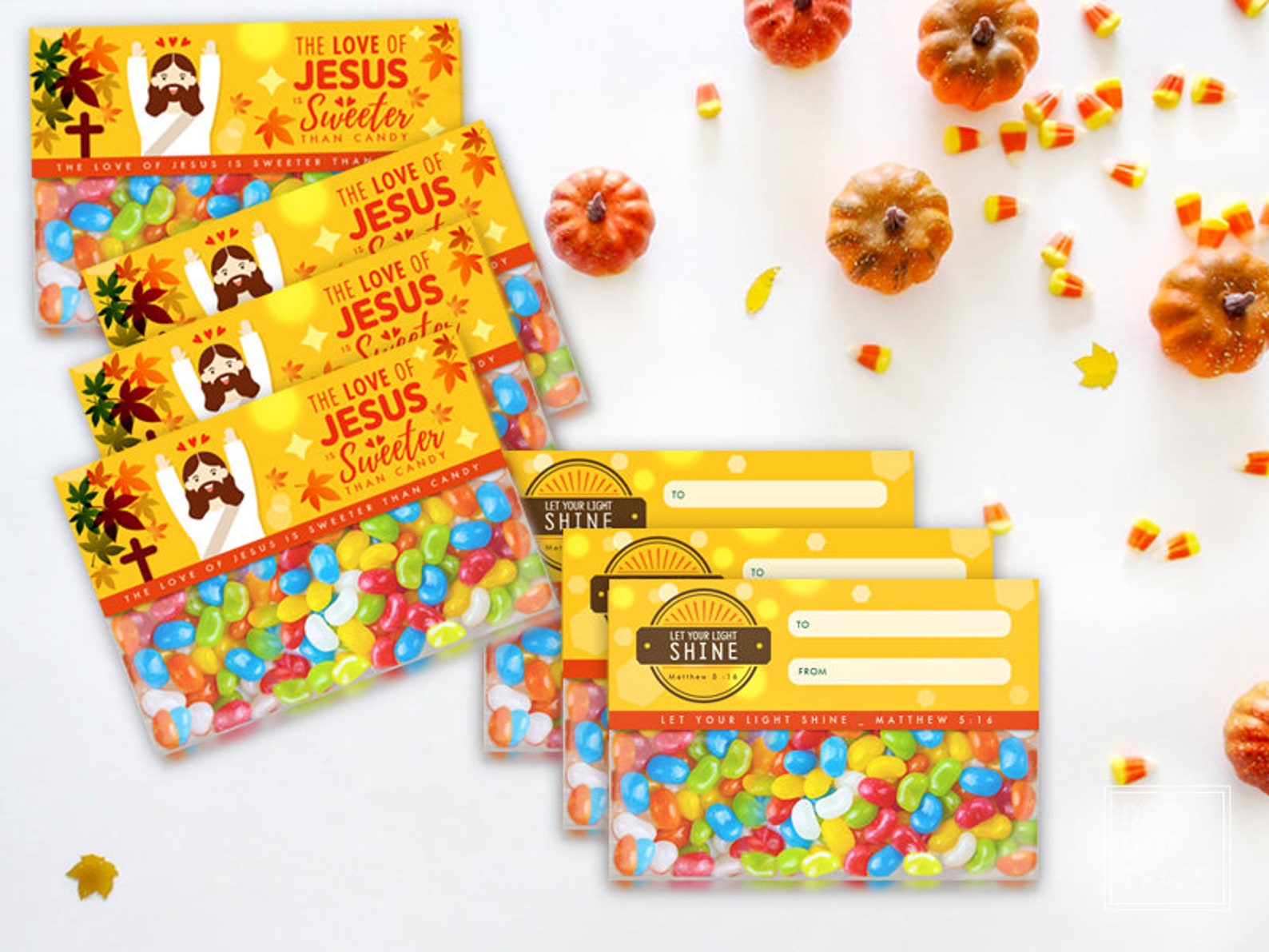 Christian Fall Festival Treat Bag Topper: Jesus Sweeter Than Candy ...