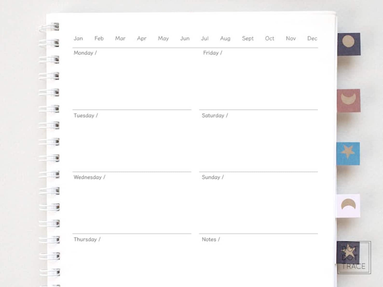 Printable Weekly Planner Minimal Design Daily Planner 7 Day - Etsy