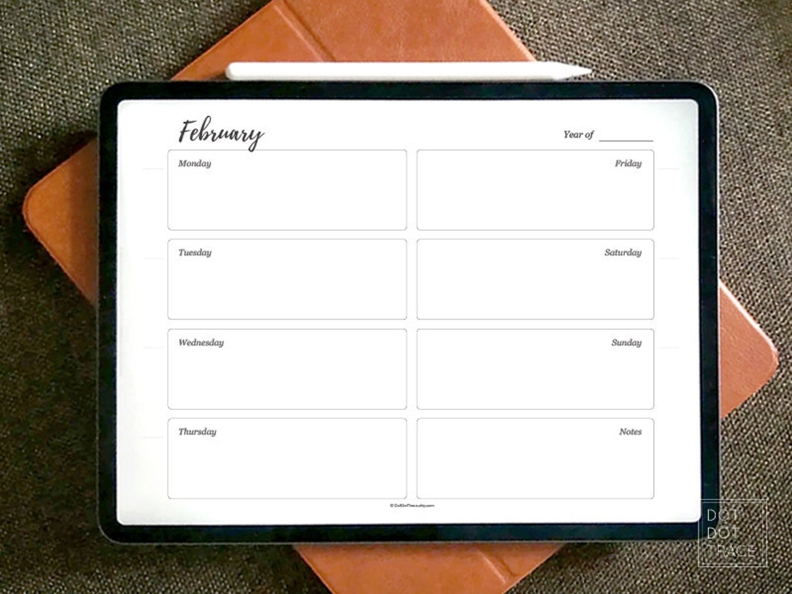 Printable Horizontal 12 Month Planner Monthly Planner Work - Etsy