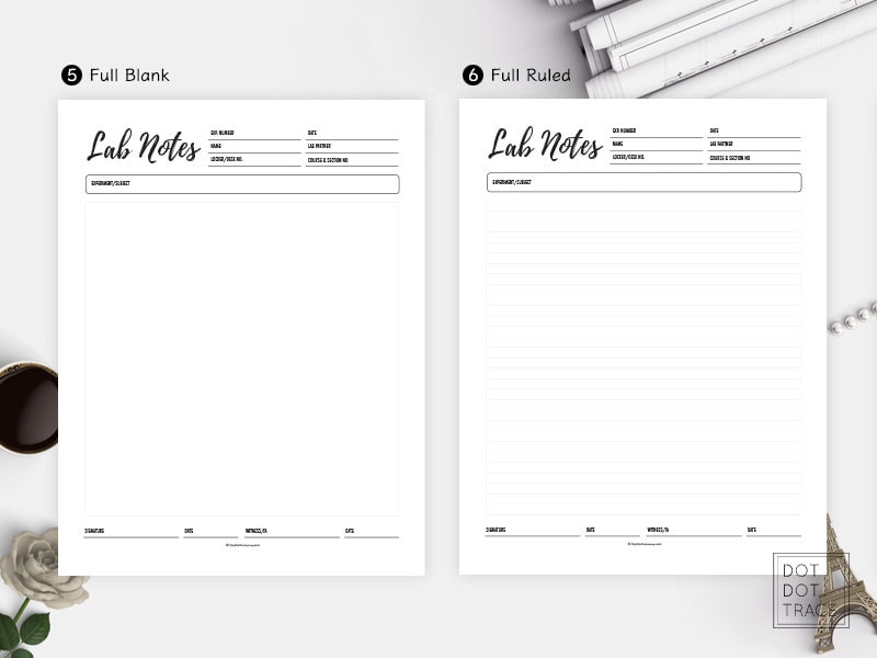 Printable Student Lab Notes Lab Notes Student Planner - Etsy