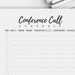 Printable Conference Call Schedule Template (letter & A4) (JPG Download ...