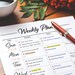 Printable Weekly Planner Sunday Start Daily Planner 7 Day Planner Work ...