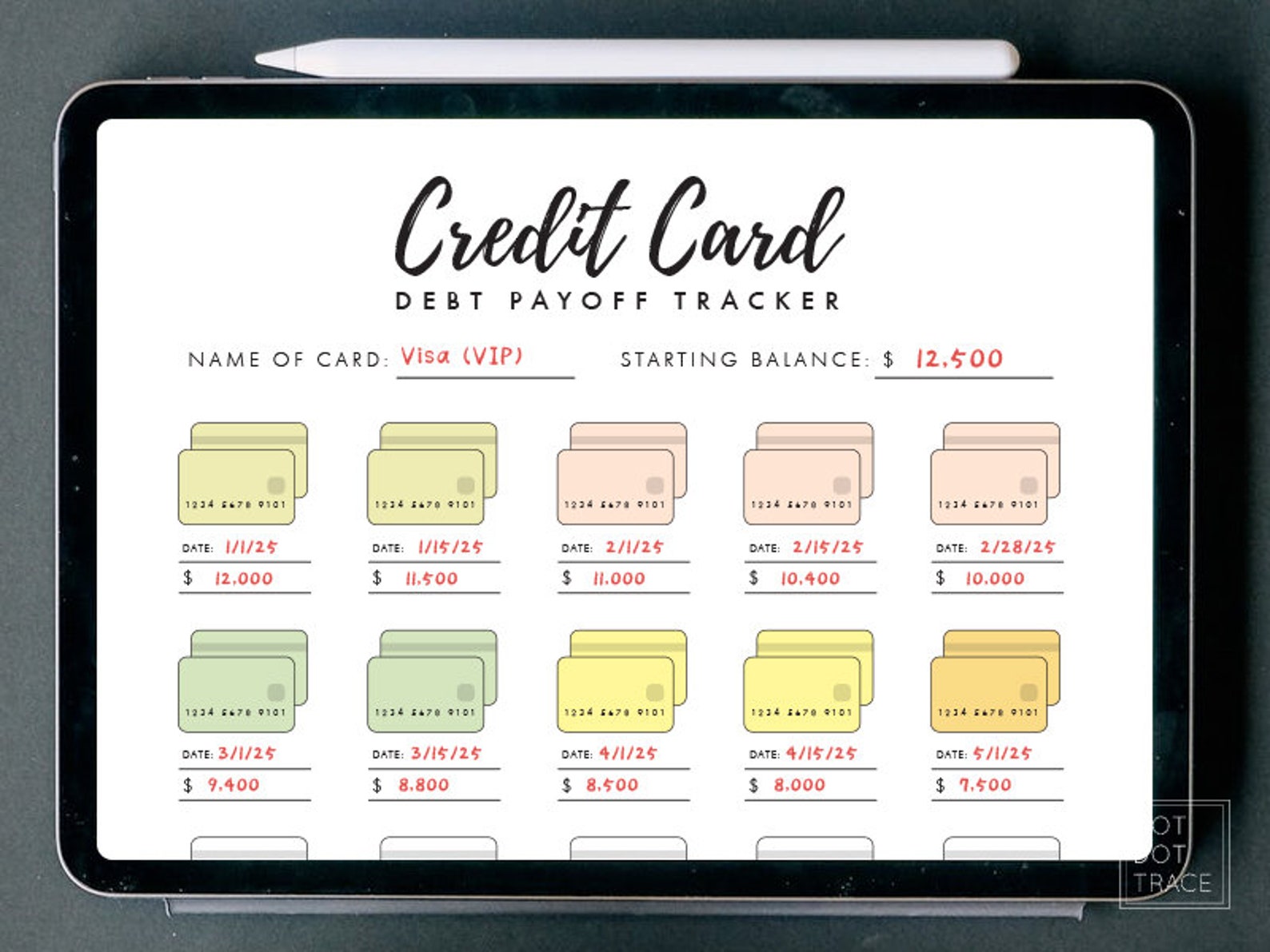 Printable Credit Card Debt Tracker Happy Planner Classic Size Goodnotes ...
