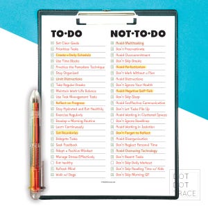 Printable To-do & Not-to-do List: Productive Planner (PDF) - Etsy