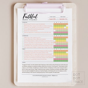 Printable Happy Planner Classic Sized 365 Faithful Habit Tracker ...