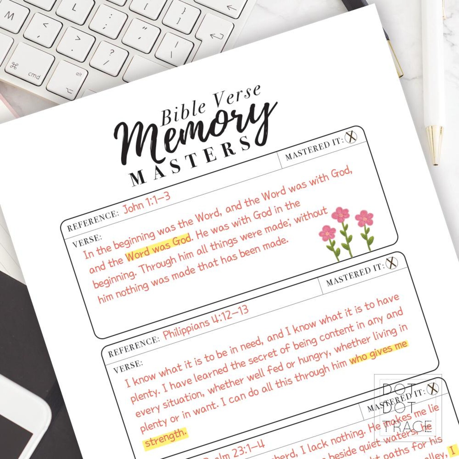 Bible Verse Memory Masters Tracker: Christian Planner Template (PDF) - Etsy