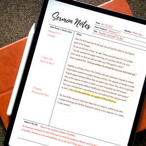 New_ Printable Sermon Notes Sermon Summary Note Christian Planner ...