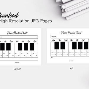 Printable Weekly Piano Practice Chart Piano Practice Log Piano Practice ...