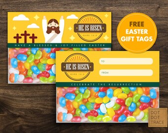Easter Scripture Treat Bag Toppers, Printable Christian Toppers, Goodie ...