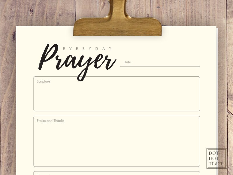 Printable Daily Prayer List Template (JPG Download) - Etsy