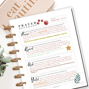 Printable Happy Planner Classic Prayer Notebook Guided Prayer Journal ...