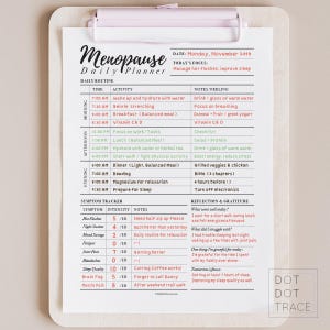 Menopause Daily Planner: Symptom Tracker & Support (PDF Download) - Etsy