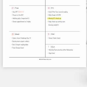 Printable Weekly Planner Daily Planner 7 Day Planner Work Planner ...