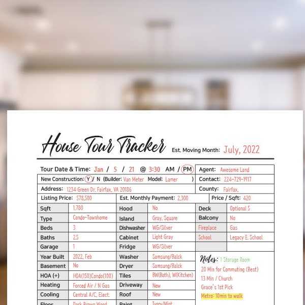 New House Checklist - Etsy