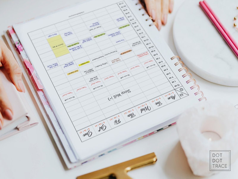 Monday Start Printable Weekly Scheduler Weekly Planner 7 Day Planner ...