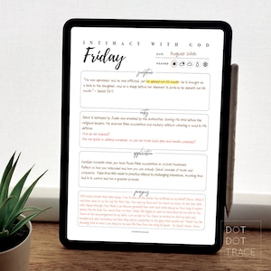 Printable 7 Day Intimacy With God Journal Daily Devotionals & Scripture ...