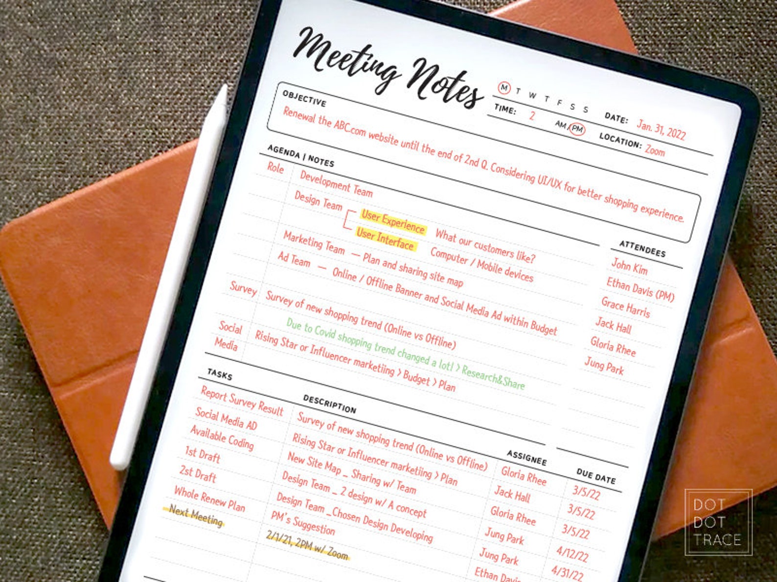 Printable Meeting Notes Agenda Notes Virtual Meeting Notes - Etsy Australia