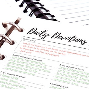Printable Daily Devotions Planner: Christian Journal Template (PDF) - Etsy