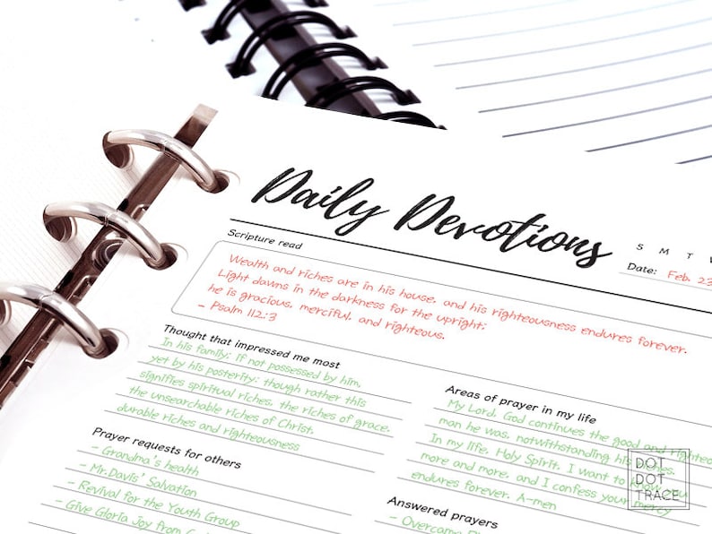 Printable Daily Devotions Planner: Christian Journal Template (PDF) - Etsy