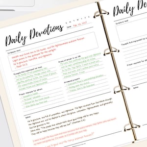 Printable Daily Devotions Planner: Christian Journal Template (PDF) - Etsy