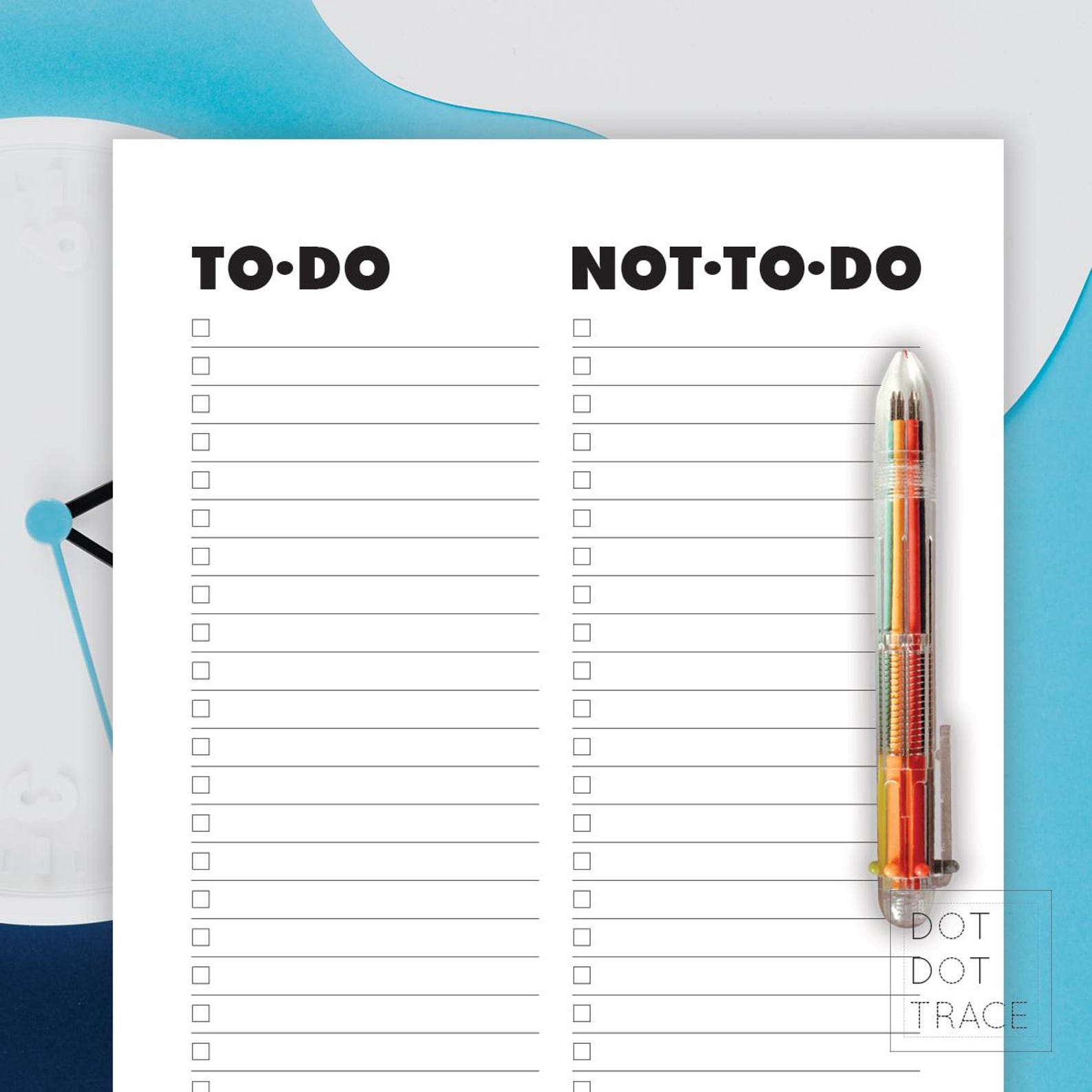 Printable To-do & Not-to-do List: Productive Planner (PDF) - Etsy