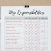 Printable Responsibility Chart My Responsibilities Daily ...