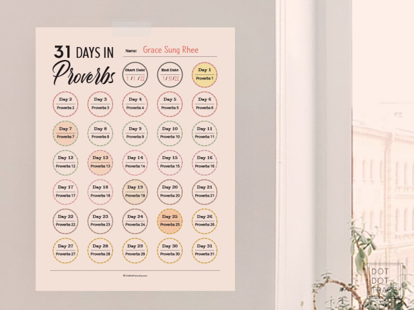 31 Days in Proverbs Bible Reading Log Writing Proverbs Tracker 31 Day ...