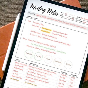 Printable Meeting Notes Agenda Notes Virtual Meeting Notes Team Meeting ...